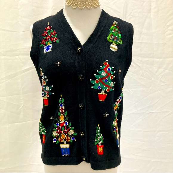 Victoria Jones Woman | Sweaters | Vintage Christmas Sweater Vest Pm ...